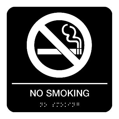 No Smoking - Graphic Braille Signs|Seton Canada | Seton.ca