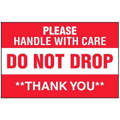 Fragile Shipping Labels - Do Not Drop | Emedco