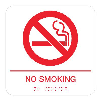 No Smoking - Graphic Braille Signs|Seton Canada | Seton.ca
