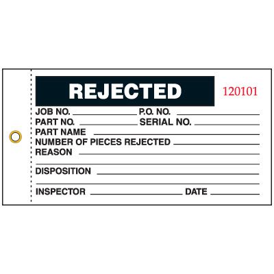 3-part Rejected Status Tag | Seton | Seton