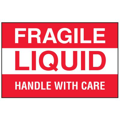 Fragile Labels - Fragile Liquid | Emedco