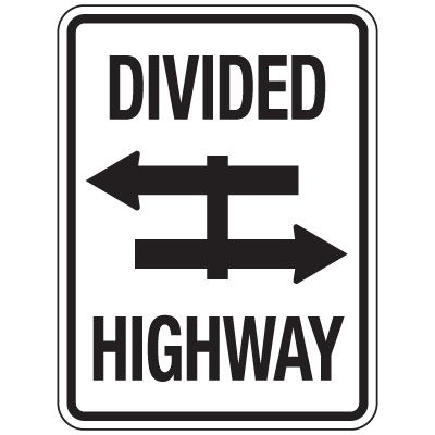 Reflective Traffic Reminder Signs - Divided Highway | Seton
