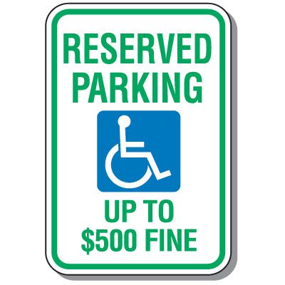 West Virginia State Handicap Signs - Reserved Parking | Seton