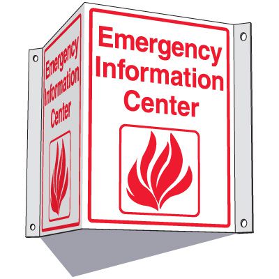 Emergency Information Center Sign | Emedco