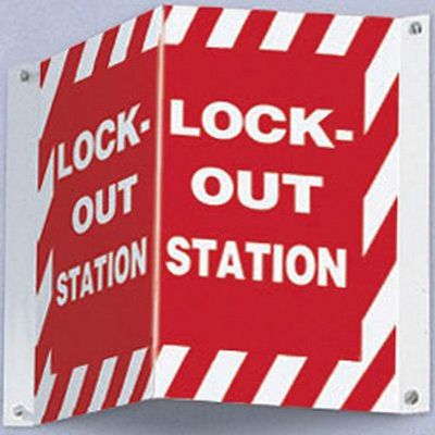 3-Way Lockout Station Sign, 3way signs | Seton