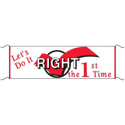 Do It Right The First Time Banner | Emedco
