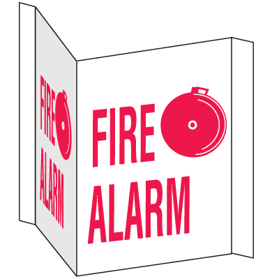 3-Way View Fire Safety Signs - Fire Alarm | Seton