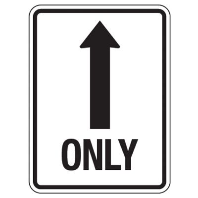 Reflective Traffic Signs-Only (With Arrow) | Seton Canada
