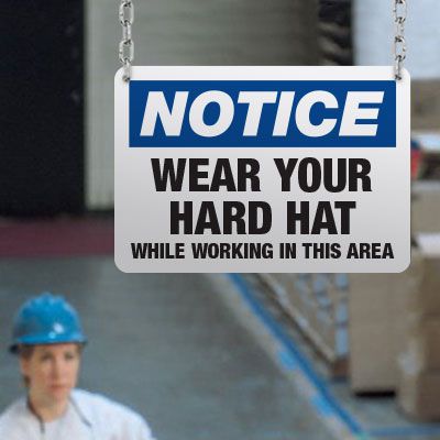 Custom Double Sided Hanging OSHA Signs | Seton