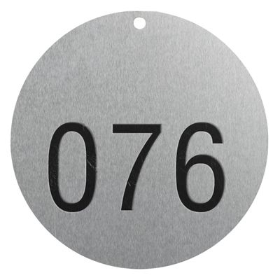 Numbered Stainless Steel and Brass Tags | Emedco