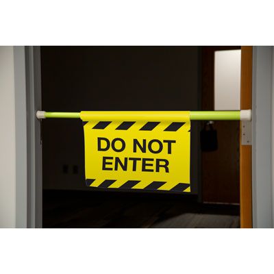Do Not Enter Hanging Doorway Barricade Sign Kit | Seton.ca