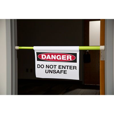 Danger Do Not Enter Unsafe Hanging Doorway Barricade Sign Kit | Seton.ca