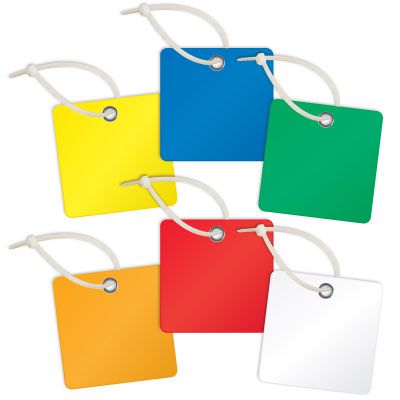 Mini Colored Square Tags | Emedco