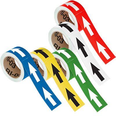 Directional Arrow Pipe Markers On-A-Roll | Emedco