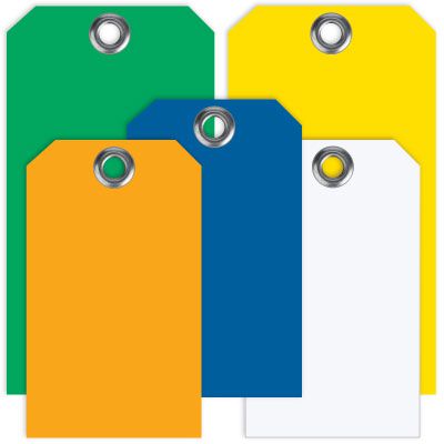 Blank Colored Plastic Durotags-Pack of 25 | Emedco