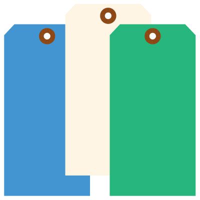 Stock Color Coded Paper Tags | Seton