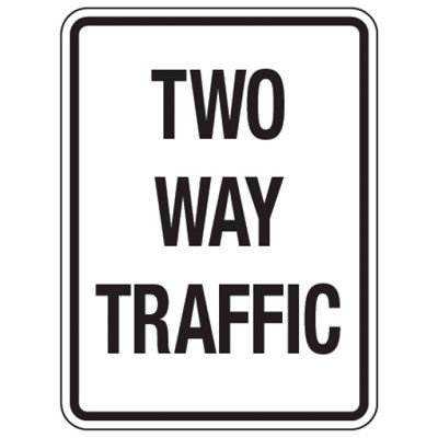 Reflective Traffic Reminder Signs - Two Way Traffic Signs | Seton