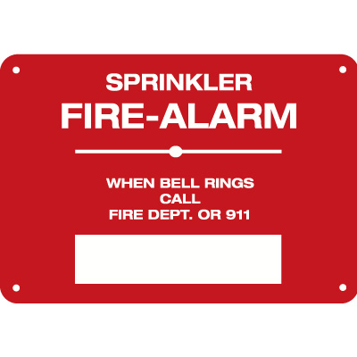Sprinkler Identification Signs | Seton