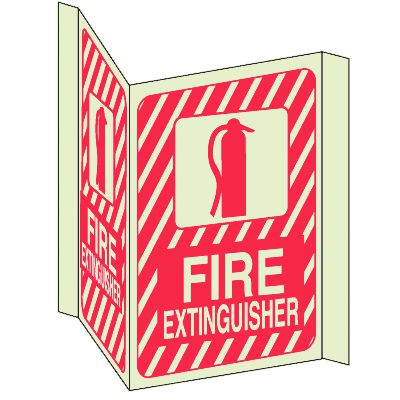 Fire Extinguisher 3-Way View Fire Safety Signs | Seton