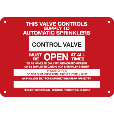 Sprinkler Identification Signs | Seton