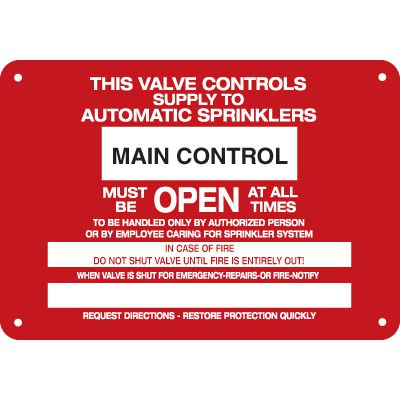 Sprinkler Identification Signs | Seton