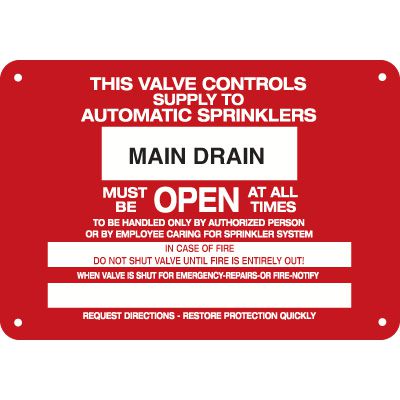 Sprinkler Identification Signs | Seton
