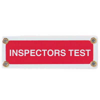 Sprinkler Signs - Inspectors Test | Emedco