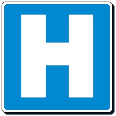 Reflective Traffic Signs - Hospital (Symbol)|Seton Canada