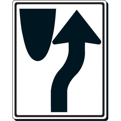 Reflective Traffic Signs - Keep Right Traffic (Symbol)|Seton Canada
