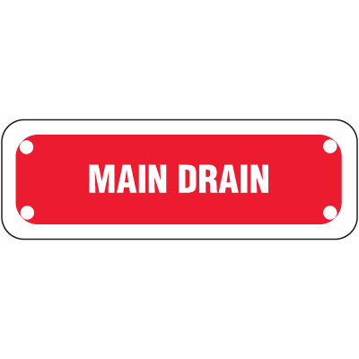 Main Drain Sprinkler ID Plate | Emedco