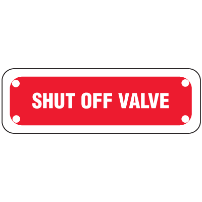 Shut Off Valve Sprinkler Sign | Emedco