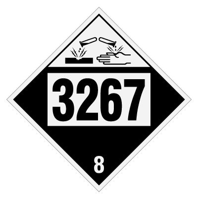 3267 Corrosive Liquid, Basic, Organic DOT Placards | Emedco