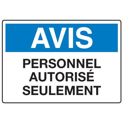 Bilingual Safety Signs | French and Spanish Workplace Signs | Seton.ca