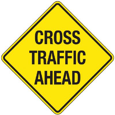 Reflective Warning Signs - Cross Traffic Ahead|Seton Canada