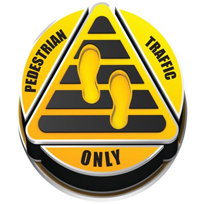 3D Floor Marker - Pedestrian Traffic Only | Emedco
