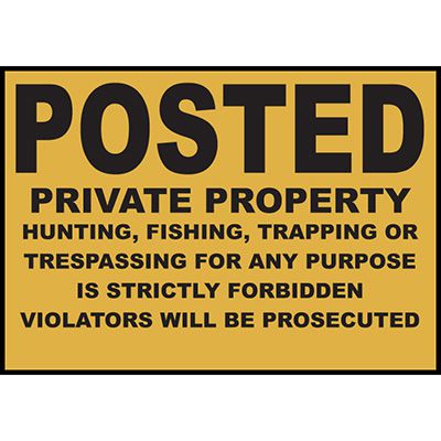 Posted Private Property Sign | Seton