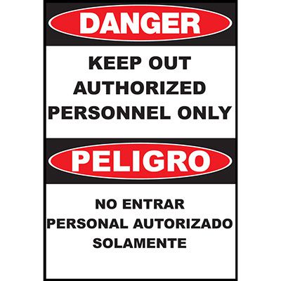 Danger Keep Out Sign - Bilingual | Seton