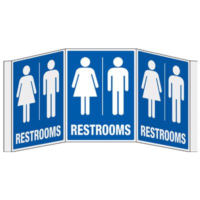 3D Projection Signs - Restrooms, Restroom Signs | Emedco