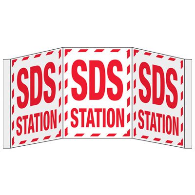 3D Projection Signs - SDS Station, Right-To-Know Signs | Emedco