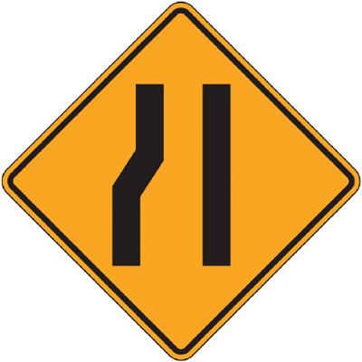Reflective Warning Signs - Merging Lane (Symbol)|Seton Canada
