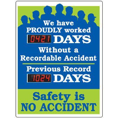 Days Without Incident Signs & Safety Scoreboards | Seton