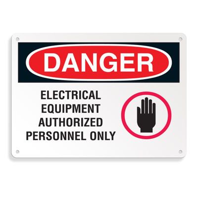 Electrical Equipment Authorized Personnel Sign | Seton Canada | Seton.ca