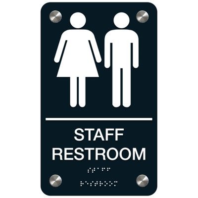 Staff Restroom Signs - Premium Braille Signs, ADA Signs | Seton | Seton.ca