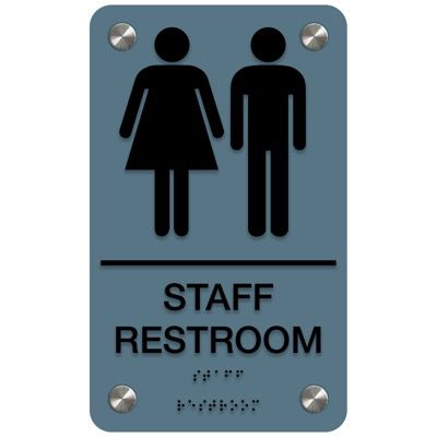 Staff Restroom Signs - Premium Braille Signs, ADA Signs | Seton | Seton.ca