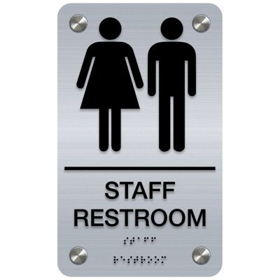 Staff Restroom Signs - Premium Braille Signs, ADA Signs | Seton | Seton