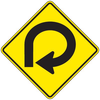 Reflective Warning Signs - Round-About (Symbol) | Emedco