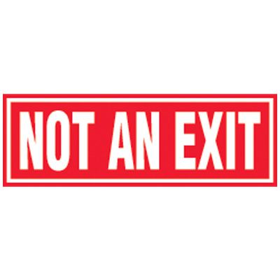 4" x 12" Not An Exit Label | Emedco