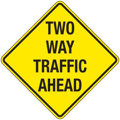 Two Way Traffic Sign Two Way Road Sign Hi Res Stock Photography And