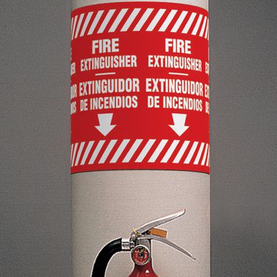 Bilingual Fire Extinguisher - Wrap Around Label | Emedco
