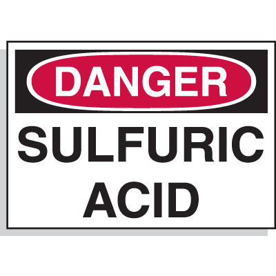 Chemical Hazard labels - Danger Sulfuric Acid | Seton
